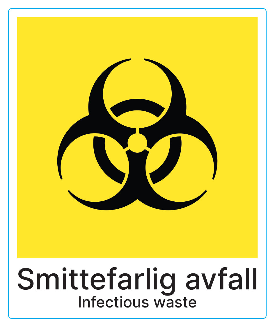 Smittefarlig avfall – Avfallsmerker.no