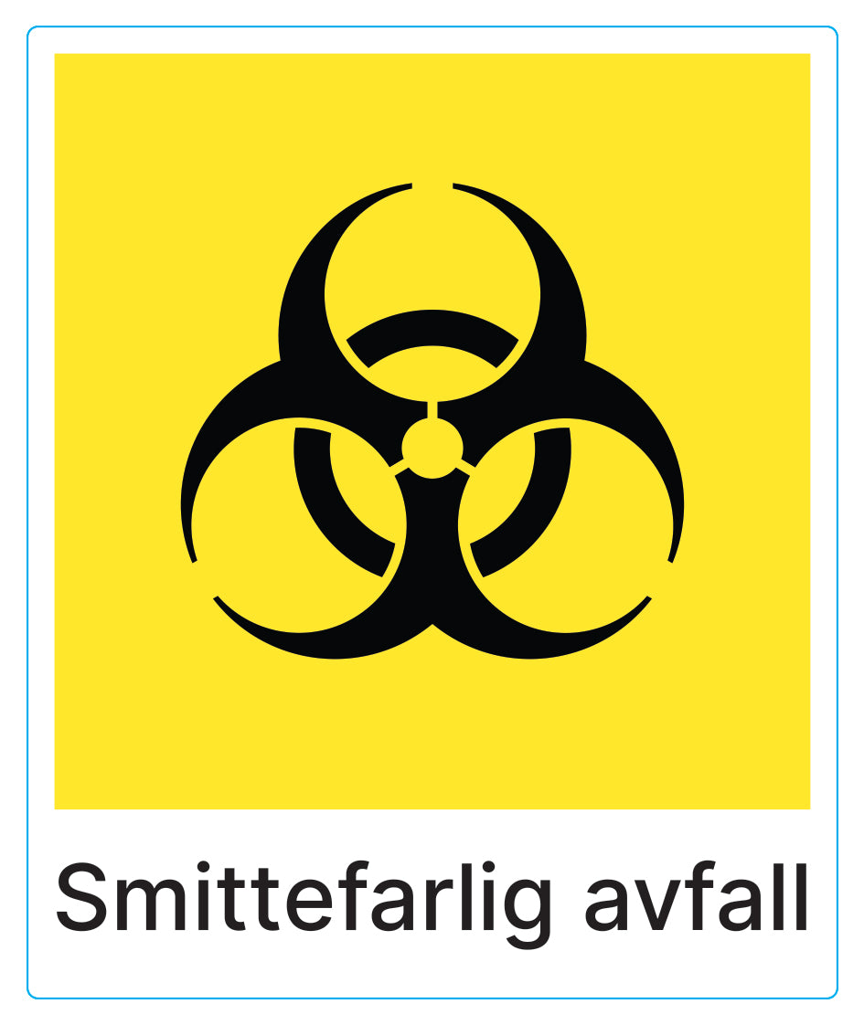 Smittefarlig avfall – Avfallsmerker.no